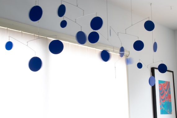 WFH Decor DIY Kit Navy Blue Mobile DIY Hanging Modern Art | Etsy