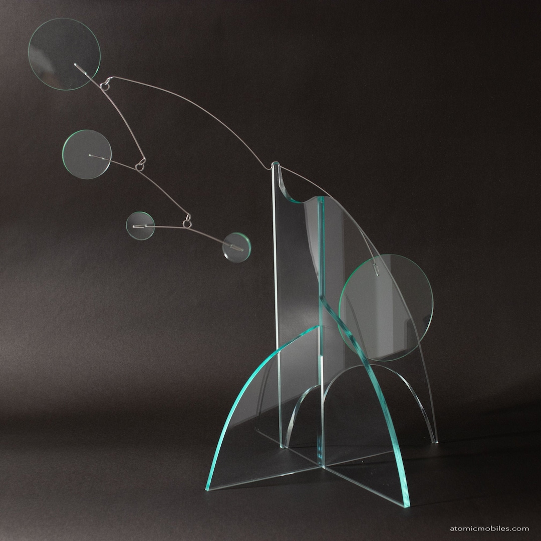 Shimmering Acrylic Stabile Sculpture: Green Edge Kinetic Art - Etsy