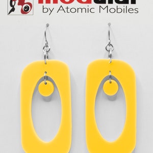 Beatnik Boho Earrings - Retro Mid Century Statement Dangle Earrings ...