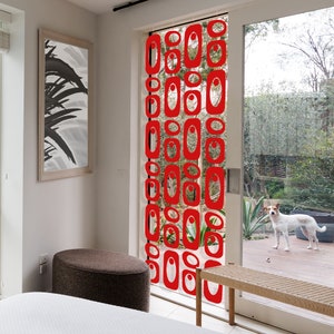 Mod Red Room Divider - Mid Century Inspired Room Dividers - Beatnik ...