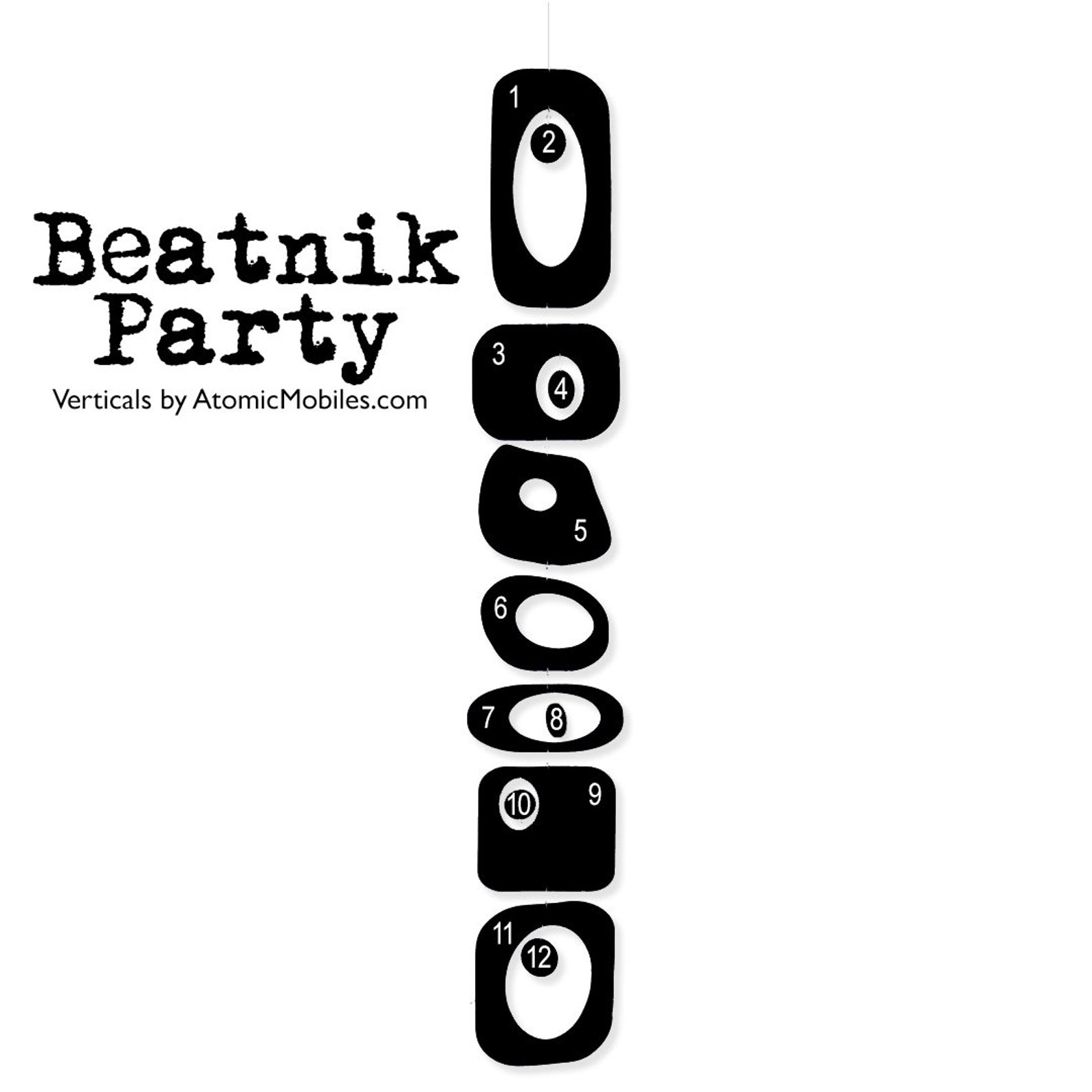 Custom BEATNIK PARTY 1970s Retro Art Mobile, YOU Choose Colors ...