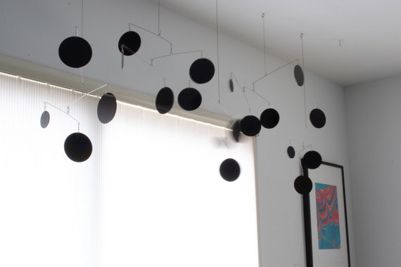 DIY Kit WFH Decor Atomic Mobile Black Hanging Art | Etsy