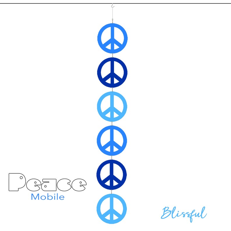Peace Mobile DIY Kit: Kinetic Hanging Art - 3 Sizes - Etsy
