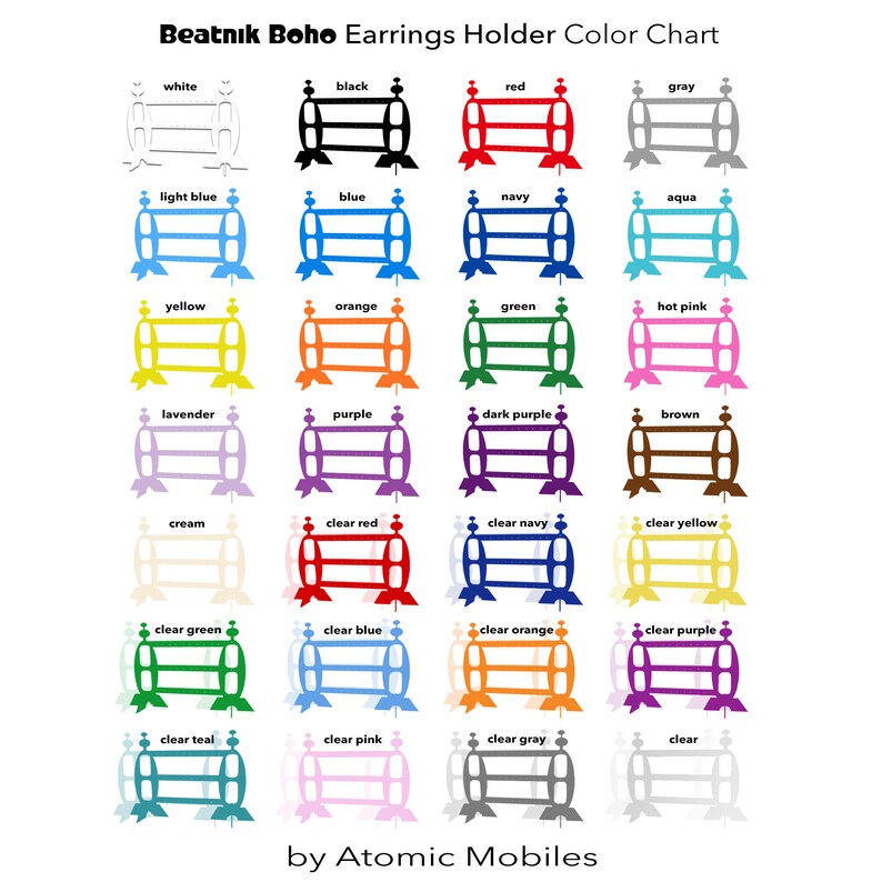 Beatnik Boho Earring Holder Atomic Age Rocket Ship Retro Mid - Etsy