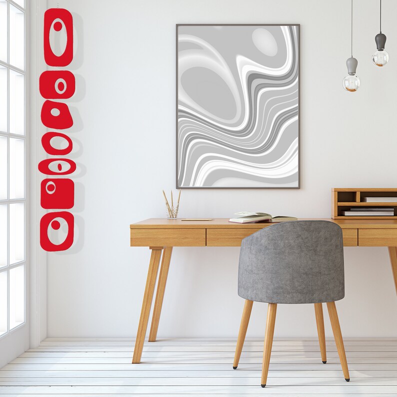 Red BEATNIK PARTY Retro Hanging Art Mobile Mid Century | Etsy