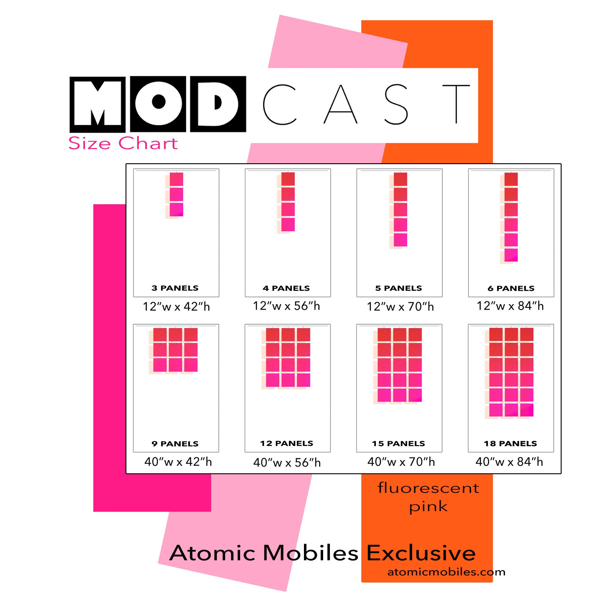 MODcast Luxury Neon Fluorescent Hot Pink Art Mobiles sun | Etsy