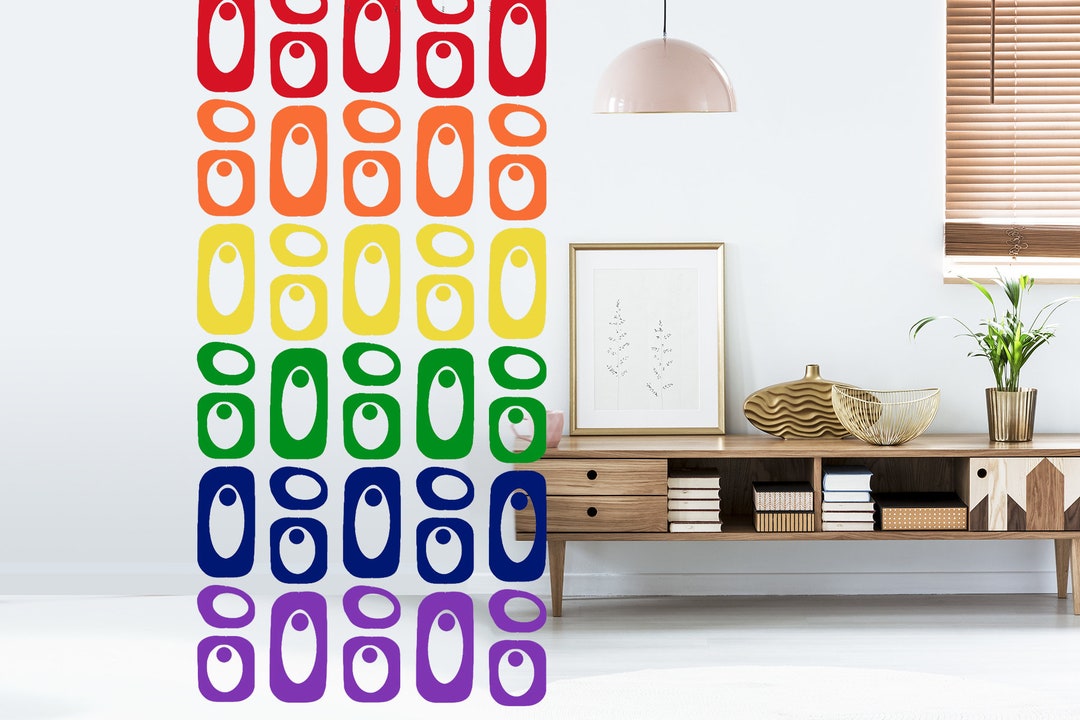 PRIDE Room Divider - Mid Century Inspired Rainbow Room Dividers ...