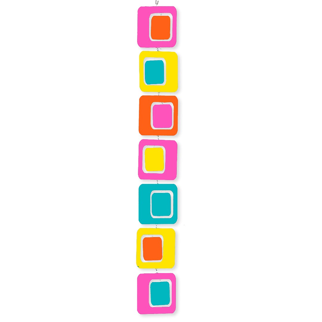 Delightful Coolsville Retro Art Mobile Bold Colors - Hot Pink Orange ...