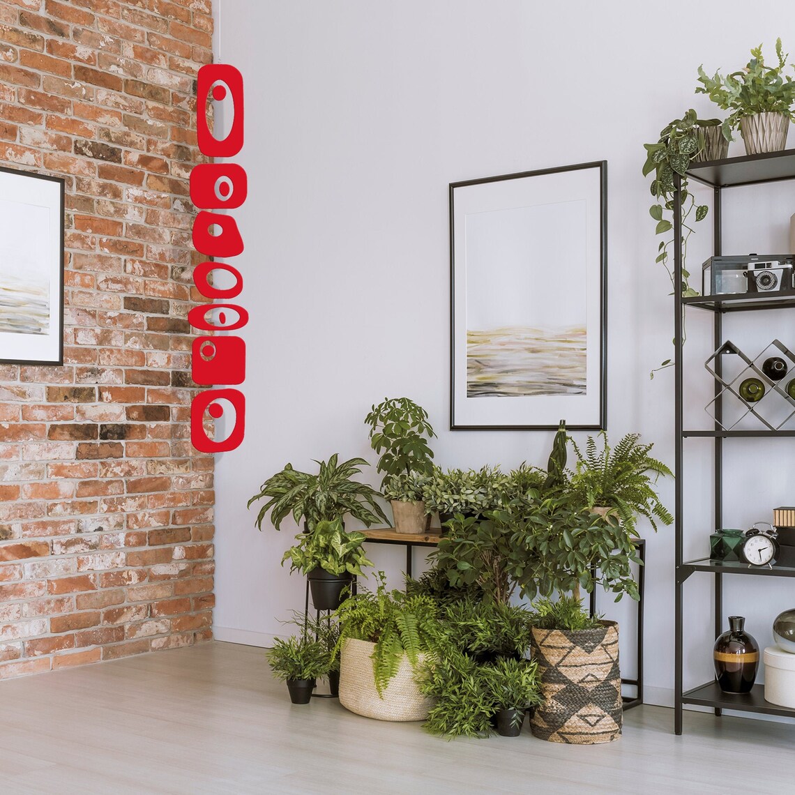 Red BEATNIK PARTY Retro Hanging Art Mobile Mid Century | Etsy