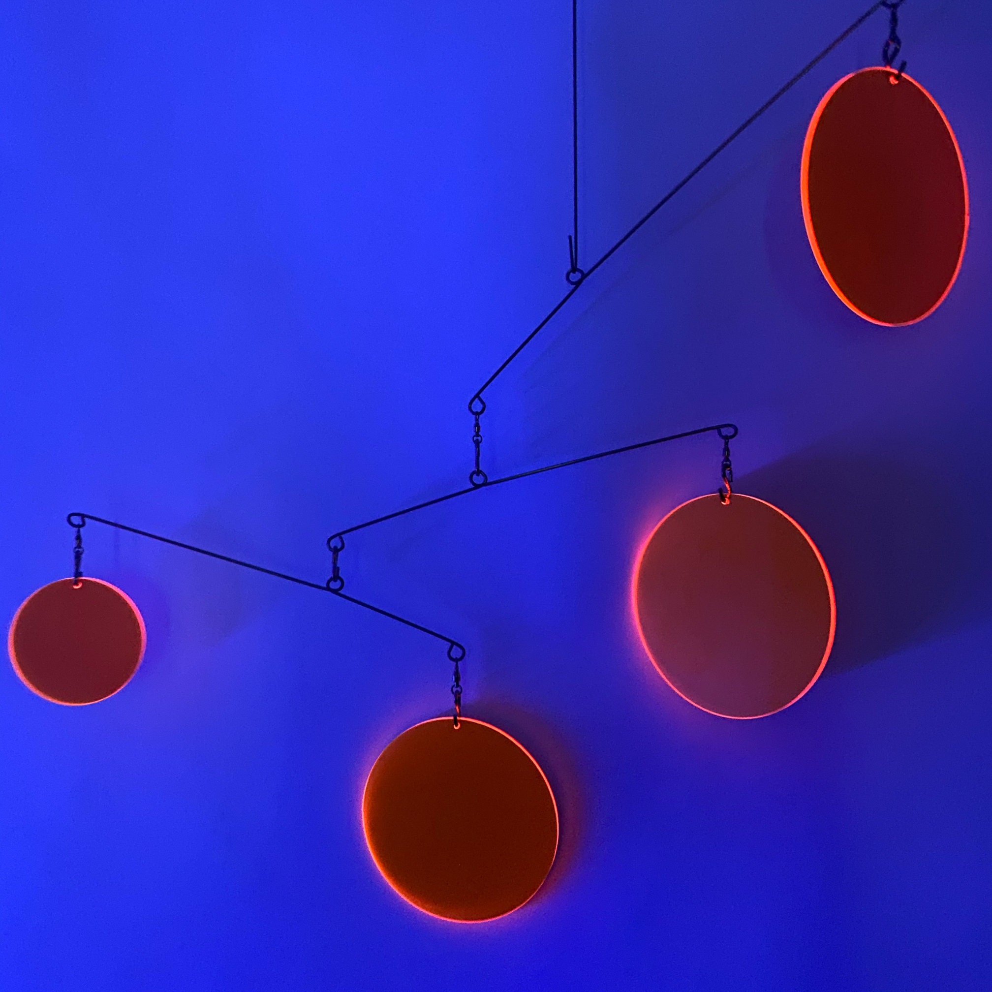 Neon Hot Pink Fluorescent DIY Kit Easy Fun Mobiles Stay At | Etsy