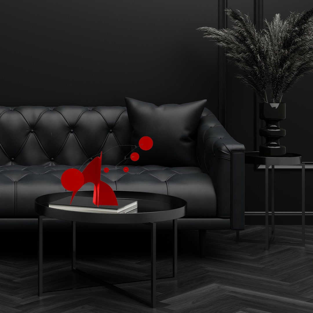 Drama Red Moderne Art Stabile 18"w X 16"h - Mid Century Modern Kinetic ...