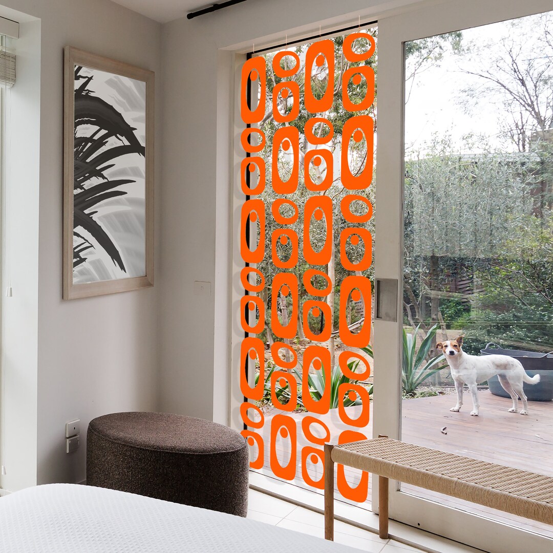 Orange Room Divider - Mid Century Room Dividers - Beatnik Party Home ...