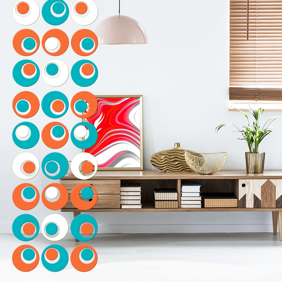 Mid Century Modern Room Divider DIY Kit: Orange, Aqua, Lime Partition ...