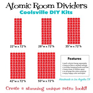 Beautiful Red Home Office Divider - Retro Room Dividers - Mid Century ...