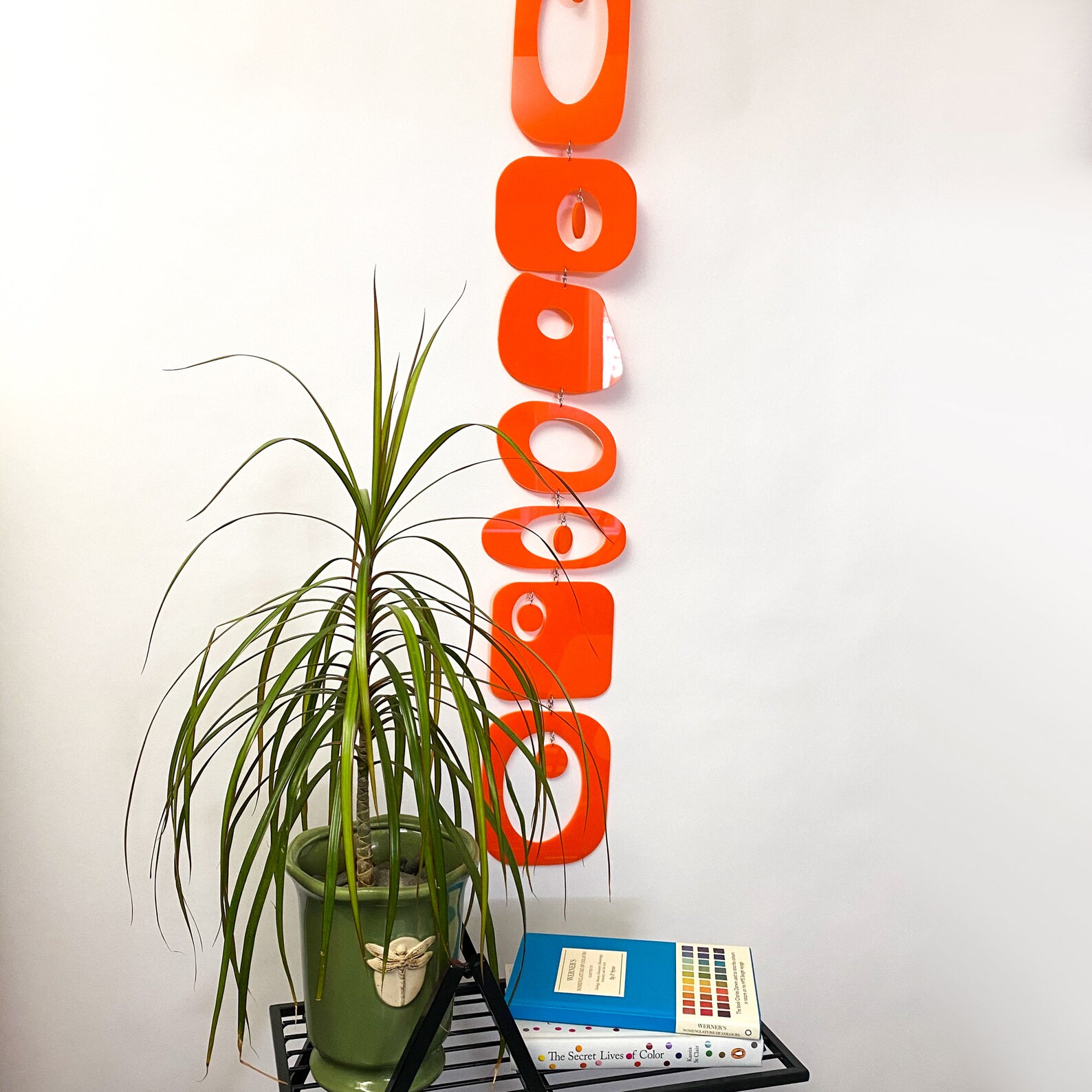 Orange BEATNIK PARTY Retro Hanging Art Mobile * Mid Century Modern Home ...