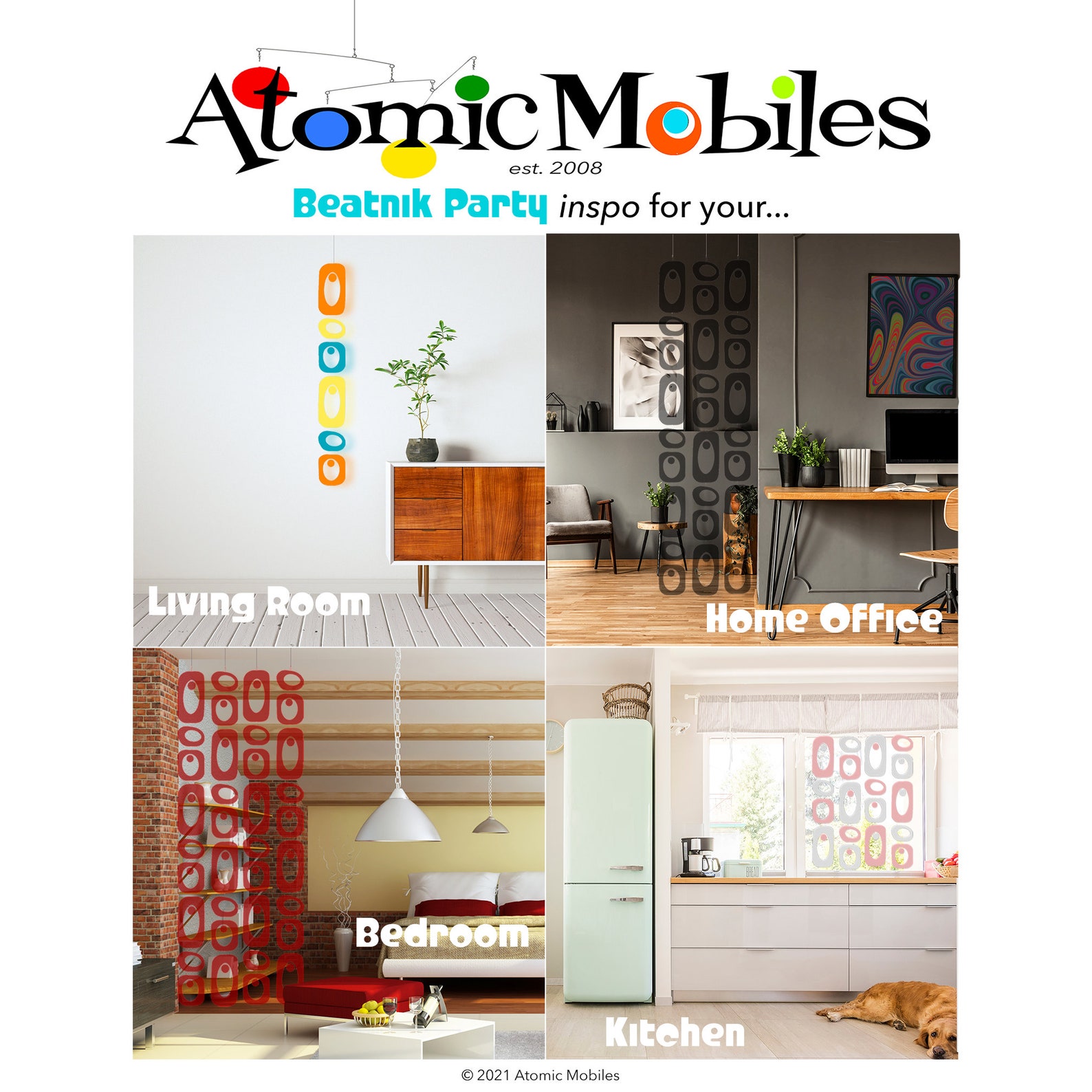 Beatnik Party Mix 'n Match Atomic DIY Kits Clear Colors - Make MOD Room ...