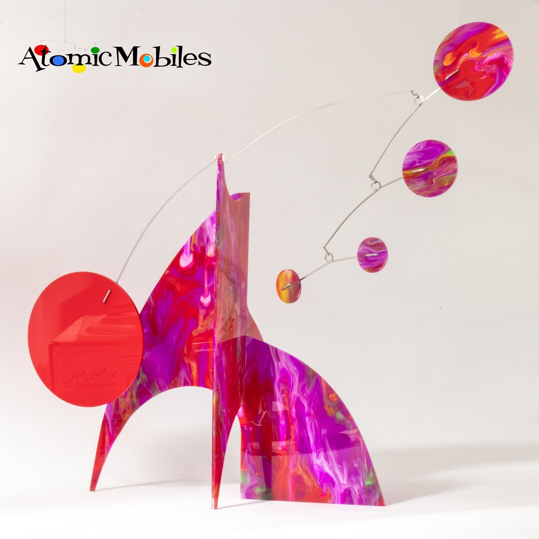 Fuchsia Fling Art Stabile: Hot Pink Kinetic Sculpture - Etsy