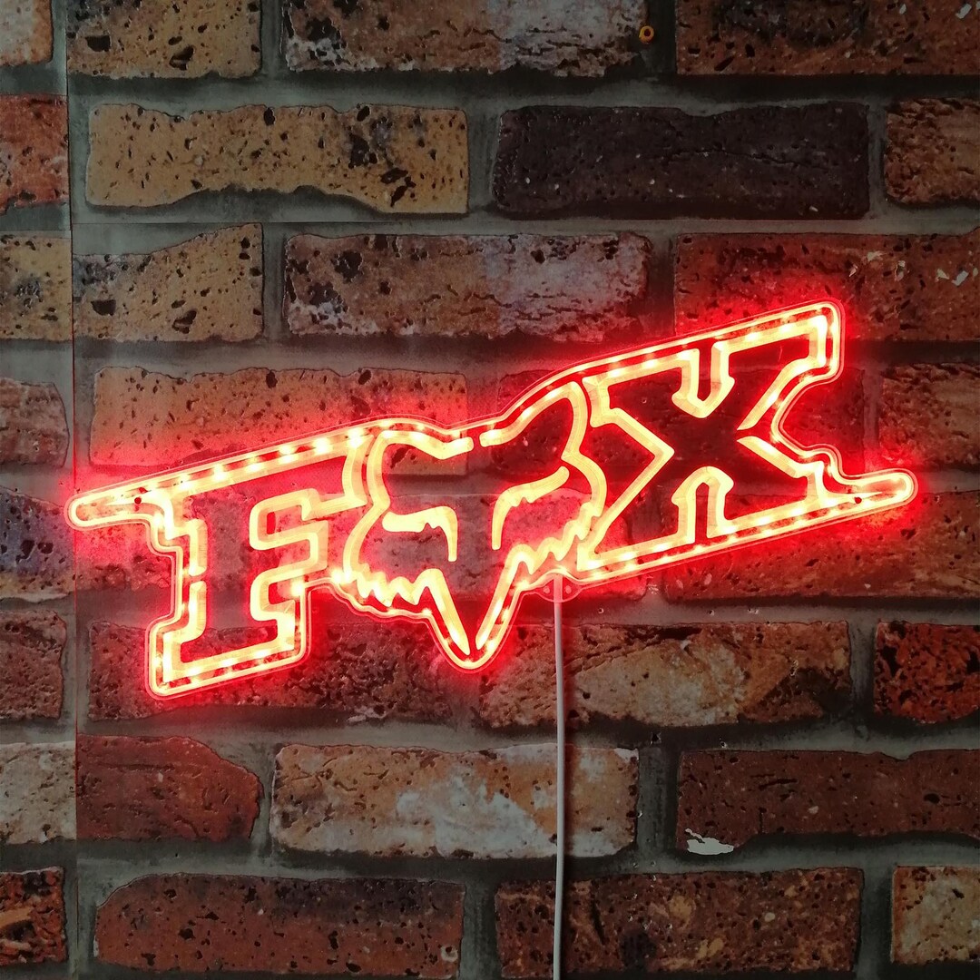 Fox Garage Wall Light up Sign Decor, Custom Garage Sign, Gift for Him ...
