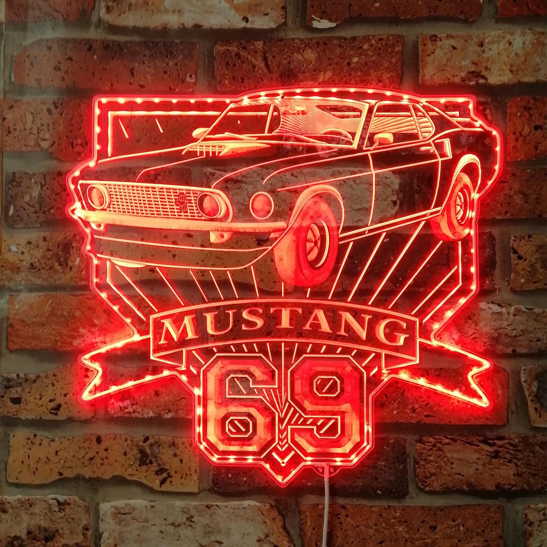 Sports Car Garage Wall Light up Sign Decor, Custom Garage Sign, Gift ...