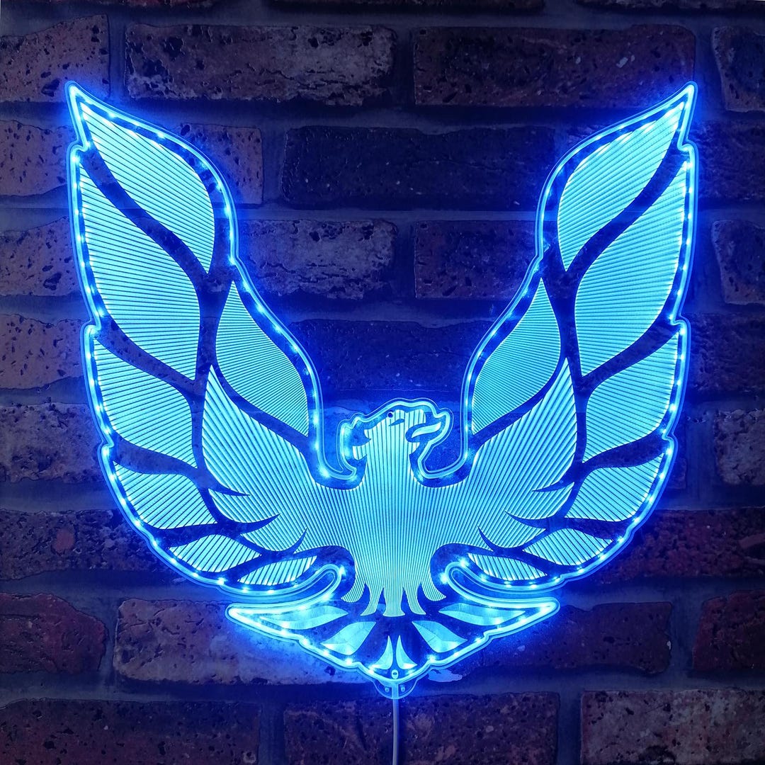 Firebird Sports Car Garage Wall Light up Sign Decor, Custom Garage Sign ...