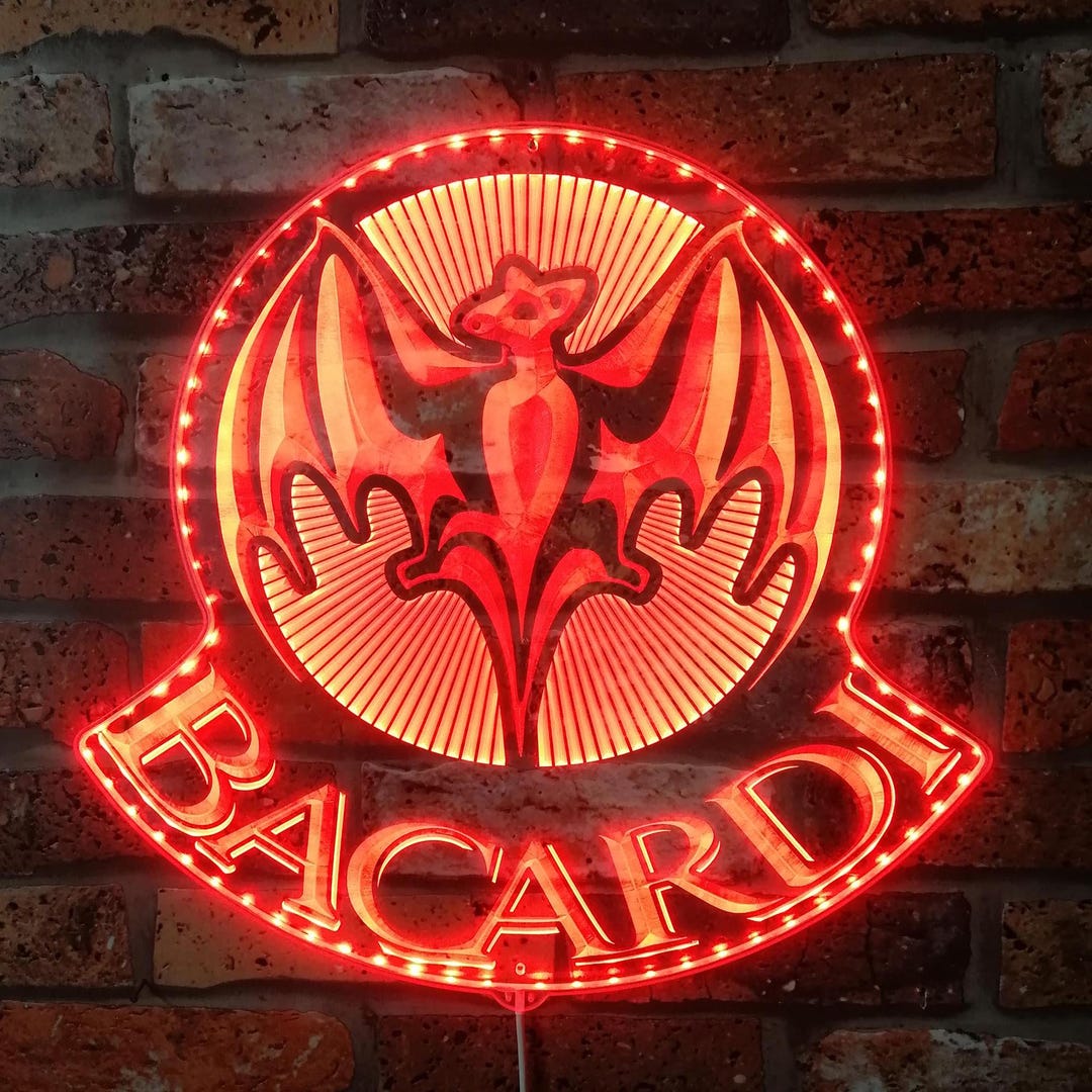 Bacardi Cocktail Neon Wall Light up Sign Decor, Custom Bar Sign, Gift ...