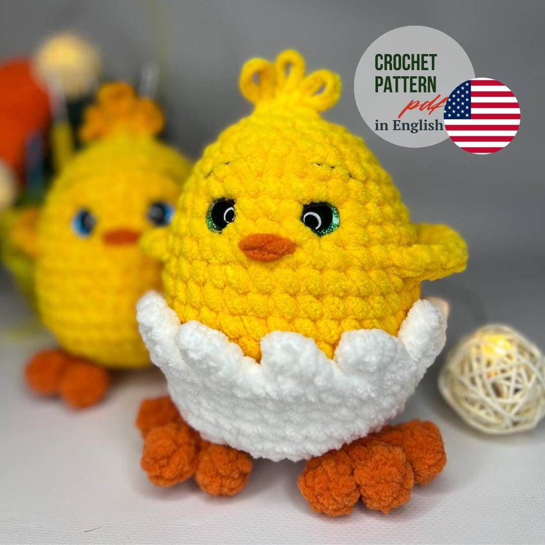 Easter Chick Crochet Pattern, Amigurumi Chick, Easter Chick, Easter ...