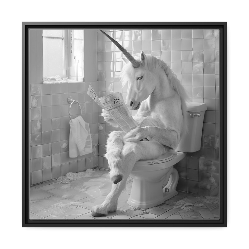 Unicorn Bathroom Art - Etsy