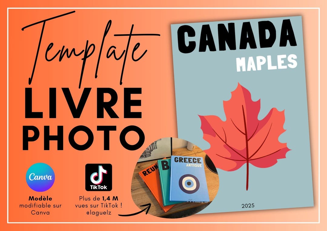 Canada - Canva Photo Book Template - Photo Album - Etsy