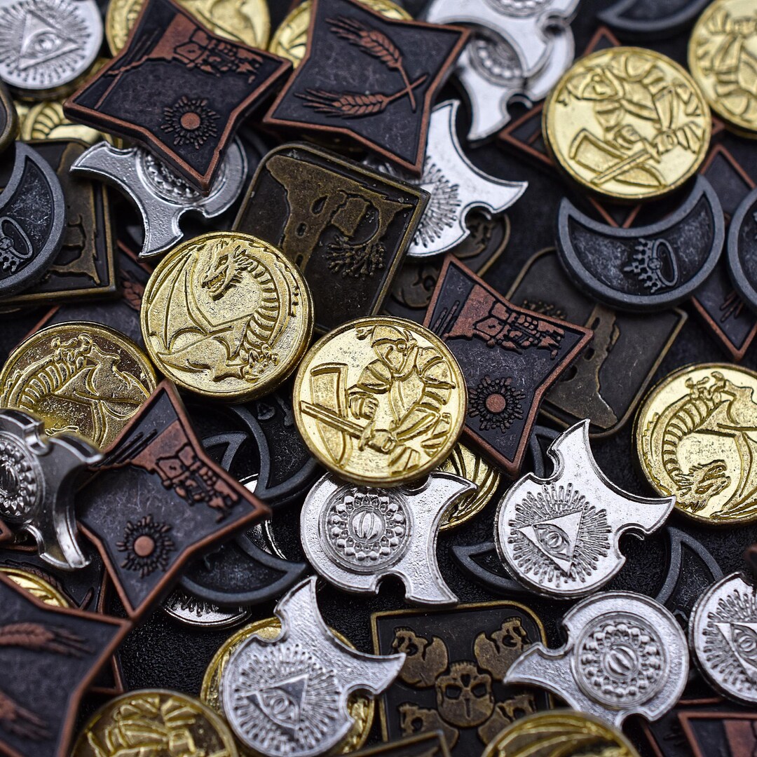 100 Mixed Dnd Metal Game Coins, TTRPG Accessories, Currency for ...
