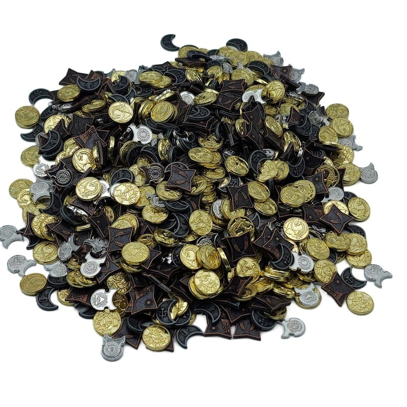 1000 Mixed Dnd Metal Game Coins, TTRPG Accessories, Currency for ...