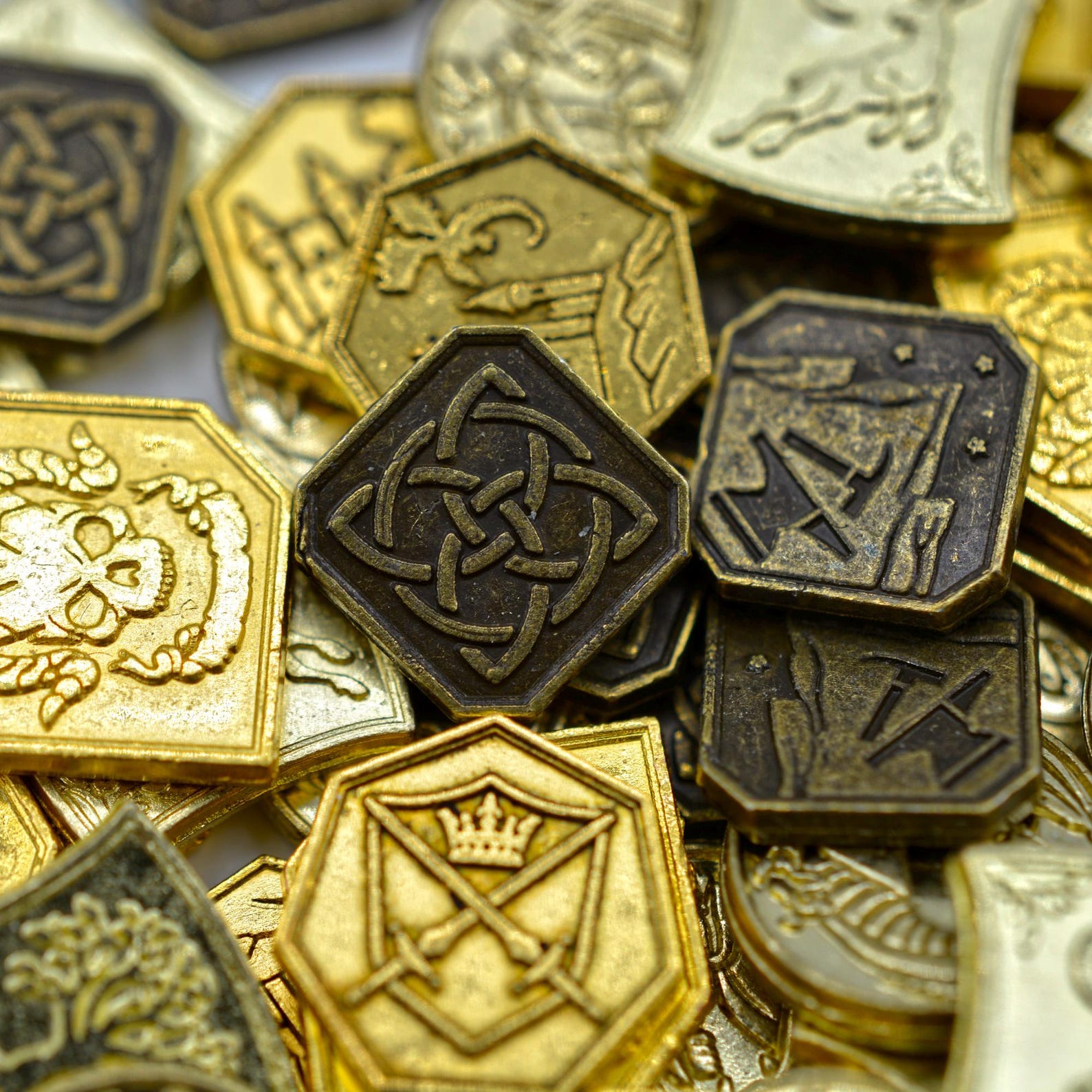 100 Mixed Gold Dnd Metal Game Coins, TTRPG Accessories, Red Dragon Inn ...