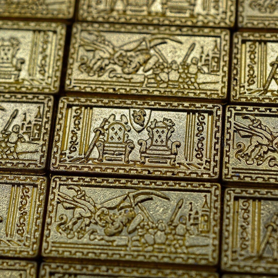 50 Gold Metal Trade Bars, Game Coins, TTRPG Accessories, Dungeons and ...