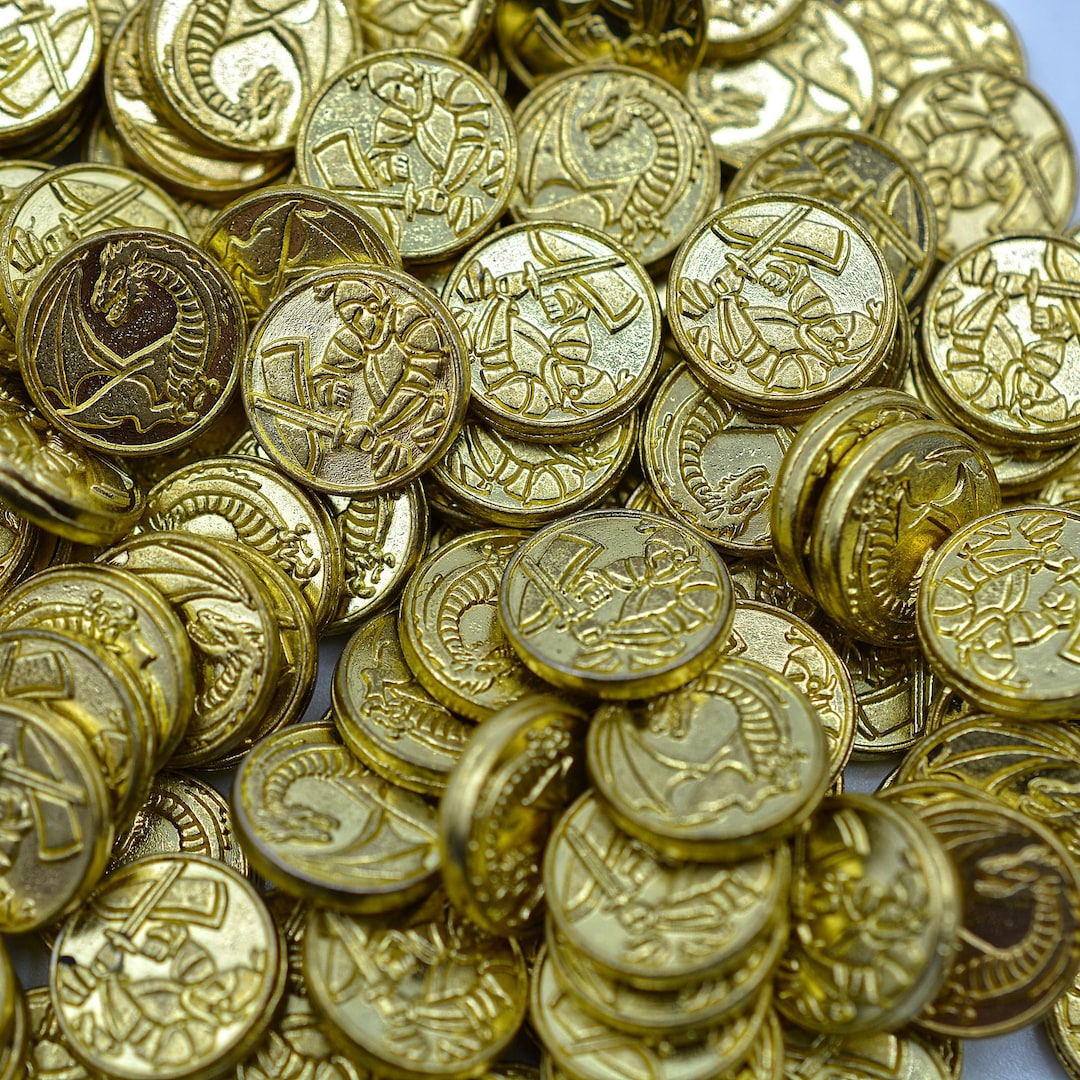 500 Gold Dnd Metal Game Coins, TTRPG Accessories, Currency for Wyrmspan ...