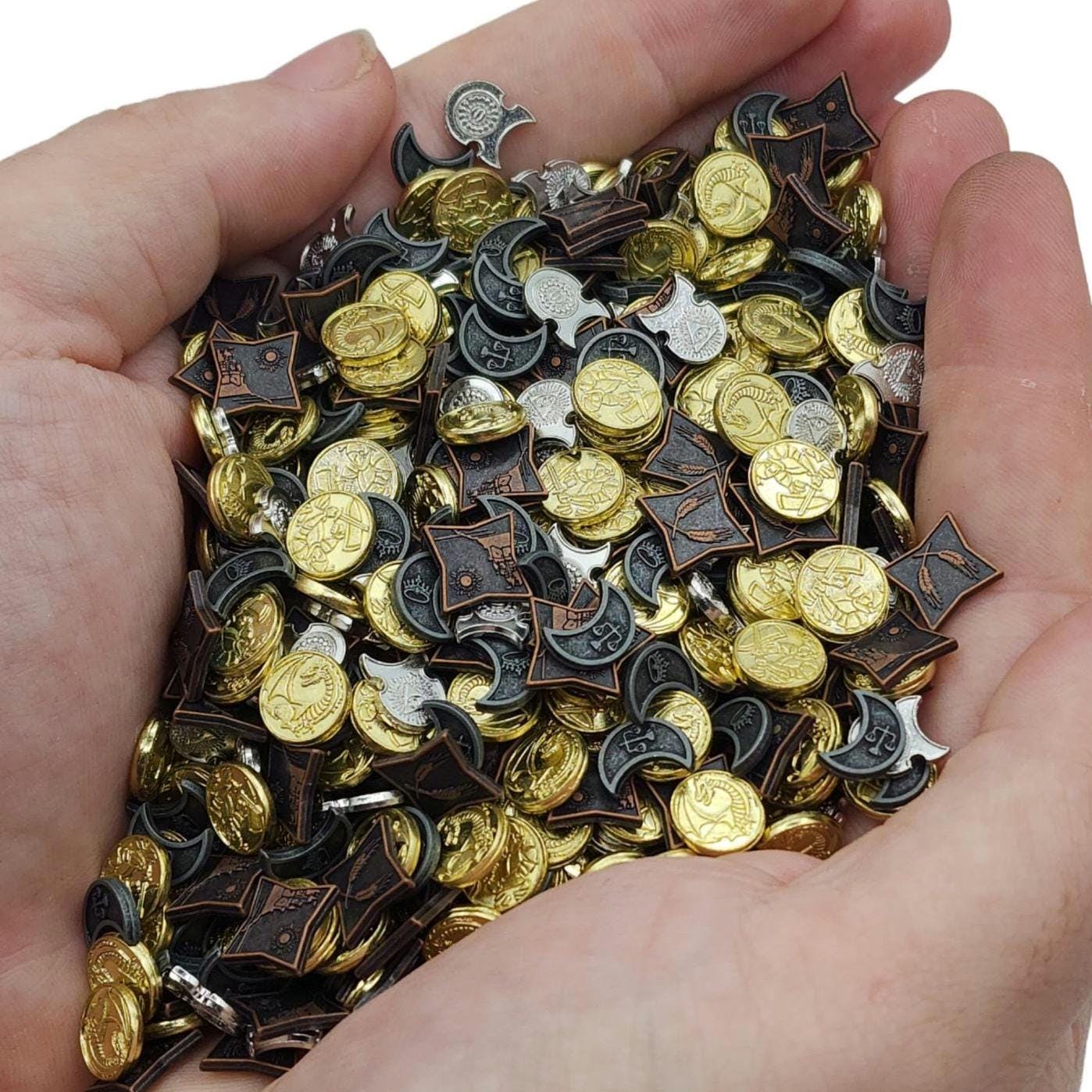 1000 Mixed Dnd Metal Game Coins, TTRPG Accessories, Currency for ...