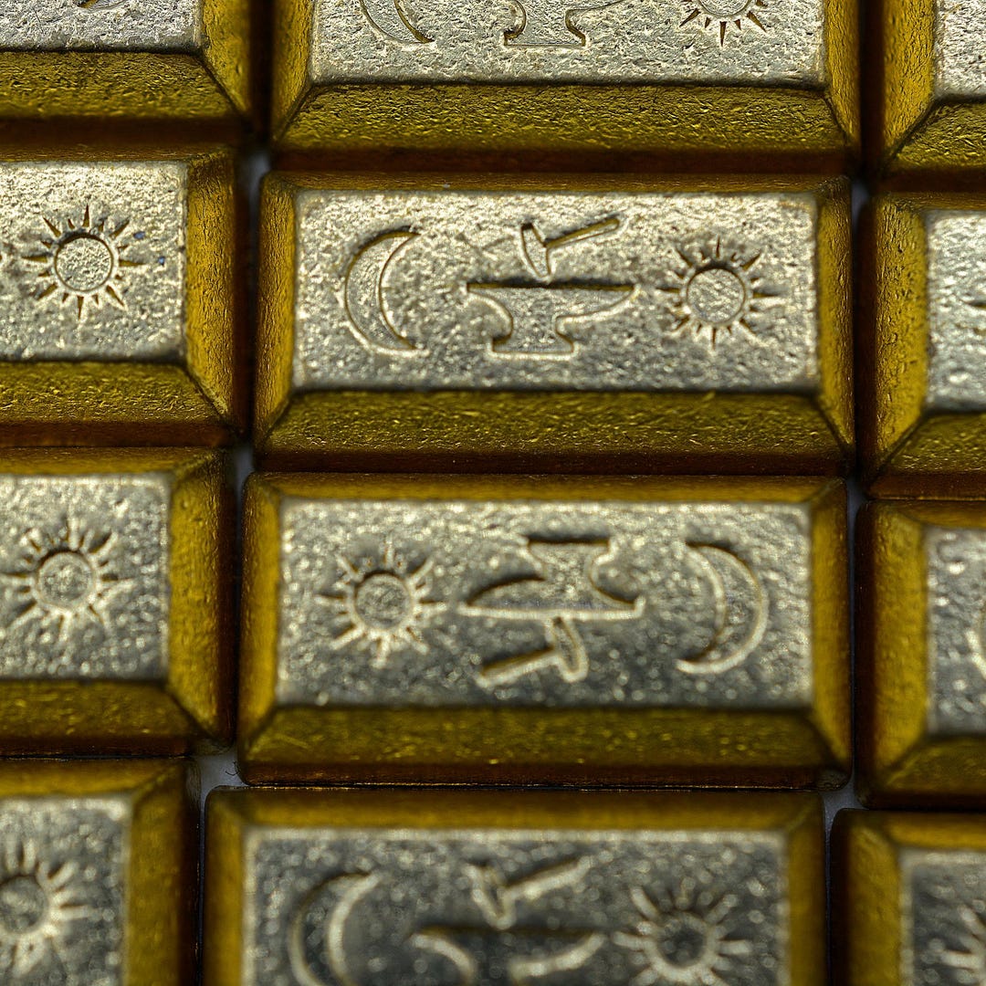 20 Gold Ingots, Dnd Metal Game Coins, TTRPG Accessories, Dungeons and ...