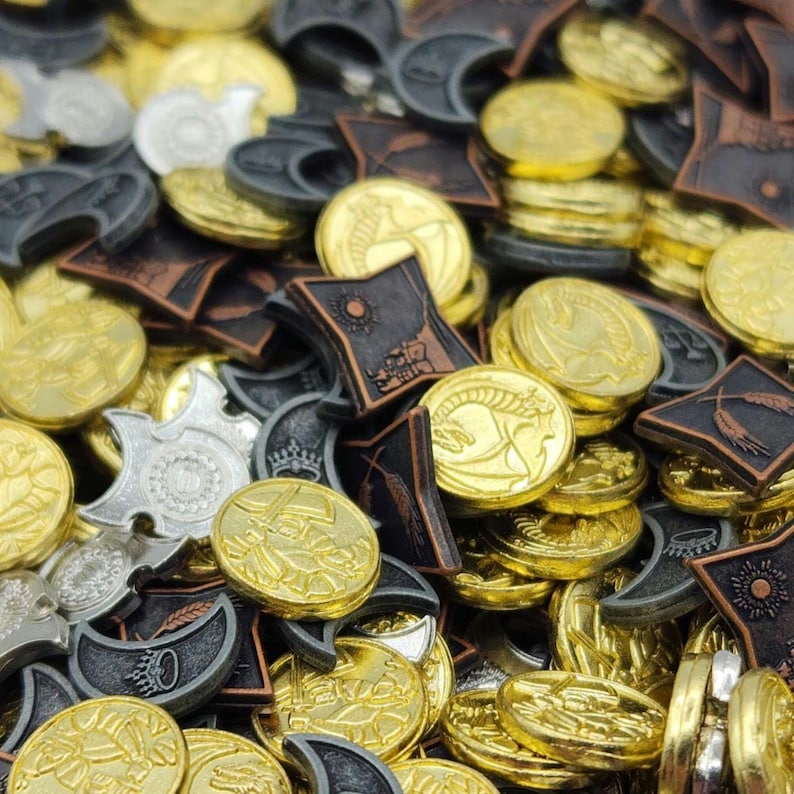 1000 Mixed Dnd Metal Game Coins, TTRPG Accessories, Currency for ...