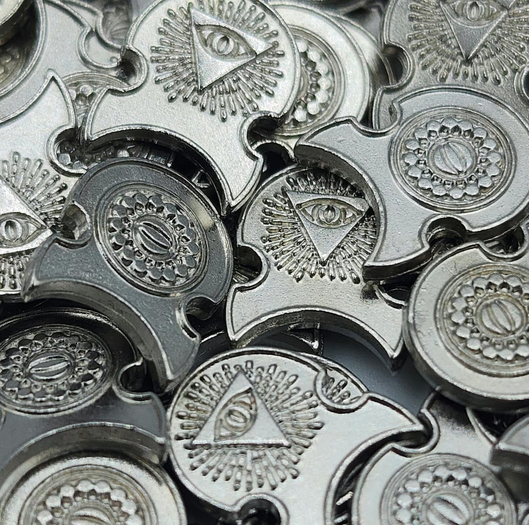 100 Platinum Dnd Metal Game Coins, TTRPG Accessories, Currency ...
