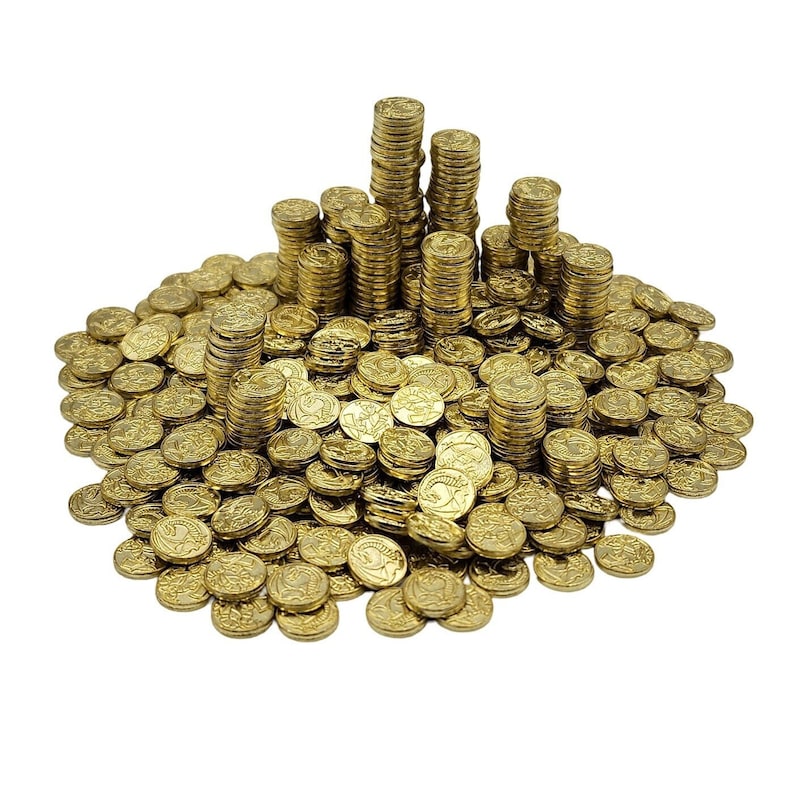 500 Gold Dnd Metal Game Coins, TTRPG Accessories, Currency for Wyrmspan ...