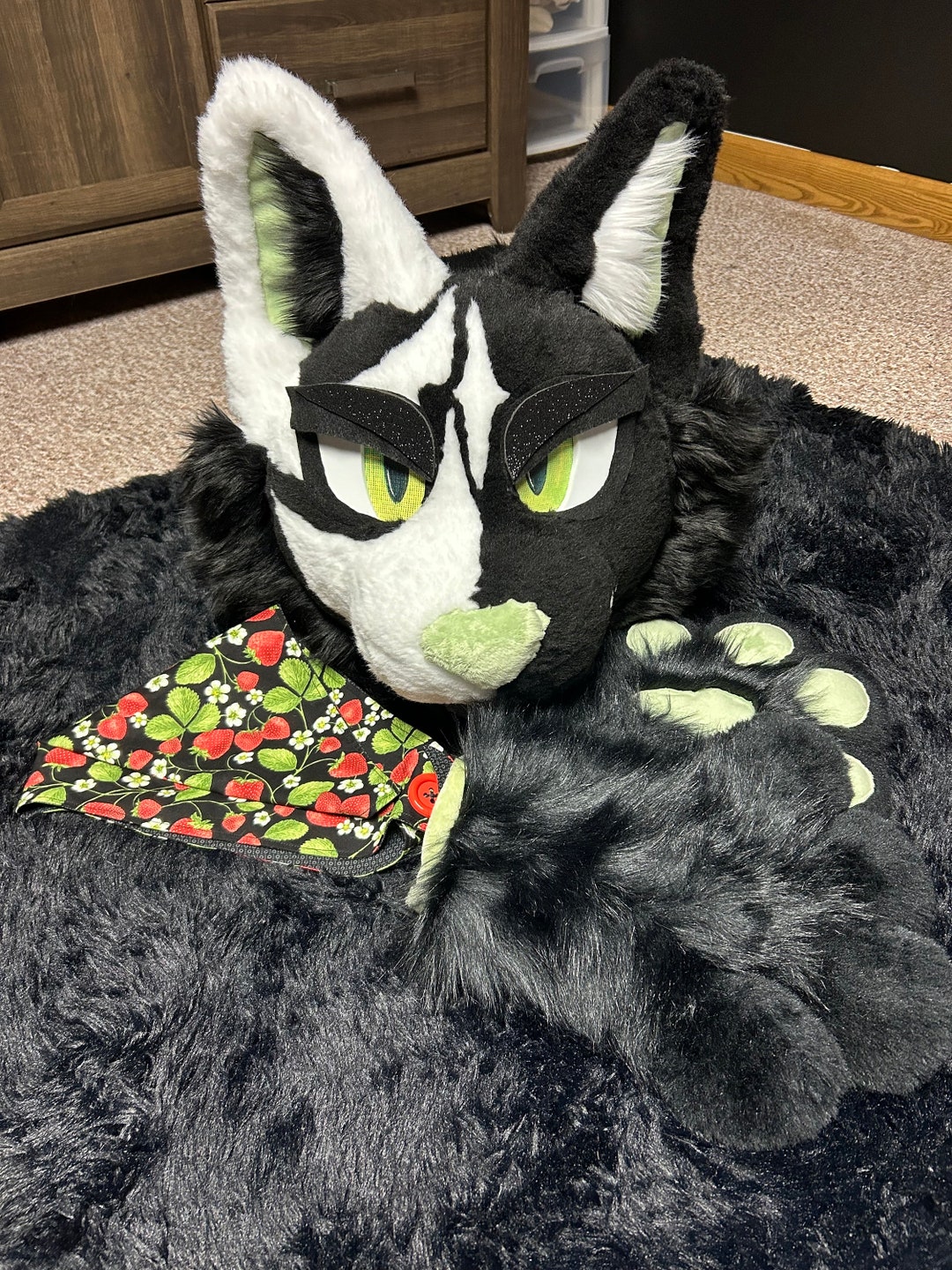 Black and White Cat Fursuit read Desc - Etsy