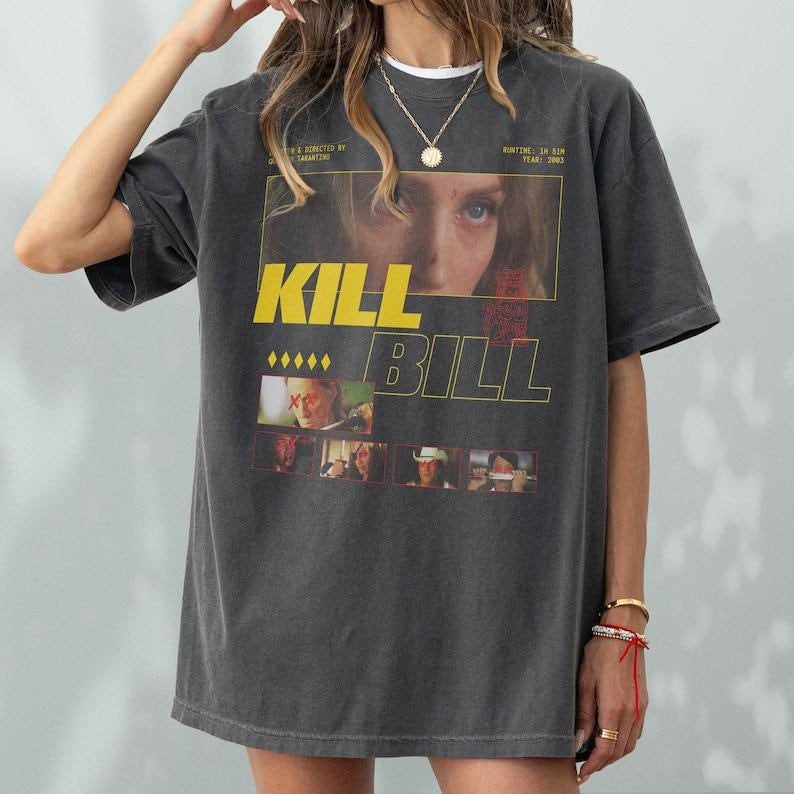 Kill Bill Graphic T-shirt, Streetwear Style Movie Memorabilia, Quentin ...