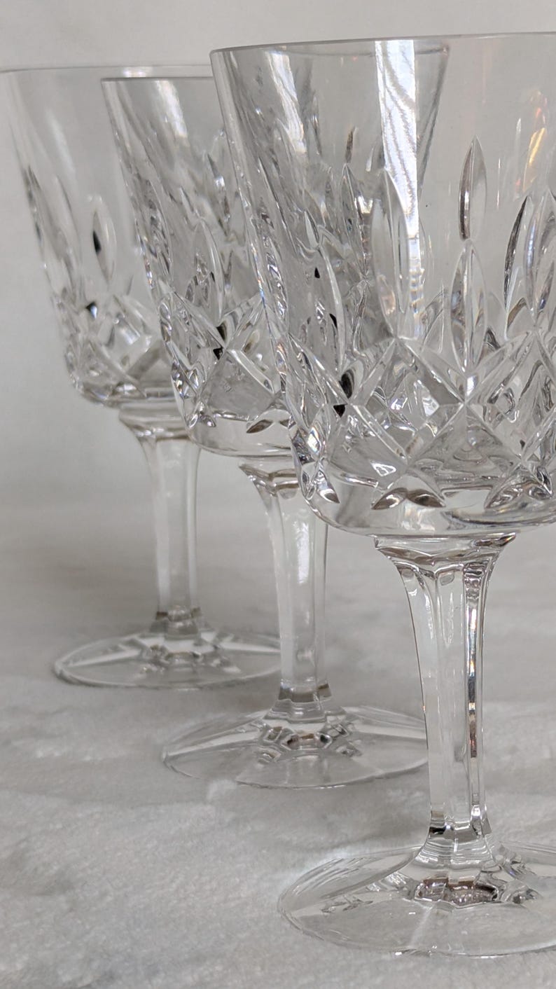 Vintage Waterford Crystal Lismore Claret Wine Glasses Set of 3 - Etsy