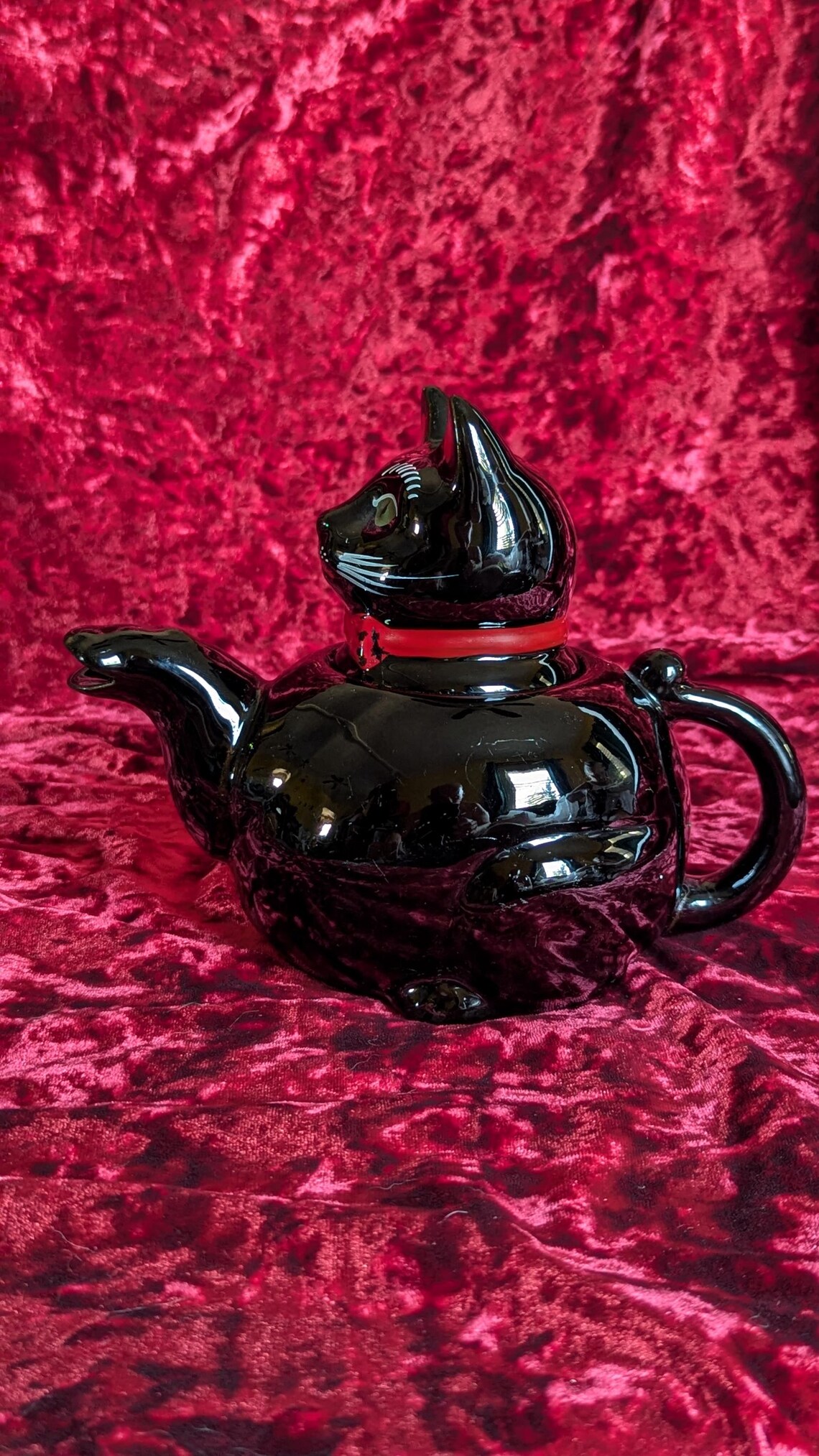 Vintage 1950's Shafford Black Cat Teapot - Etsy