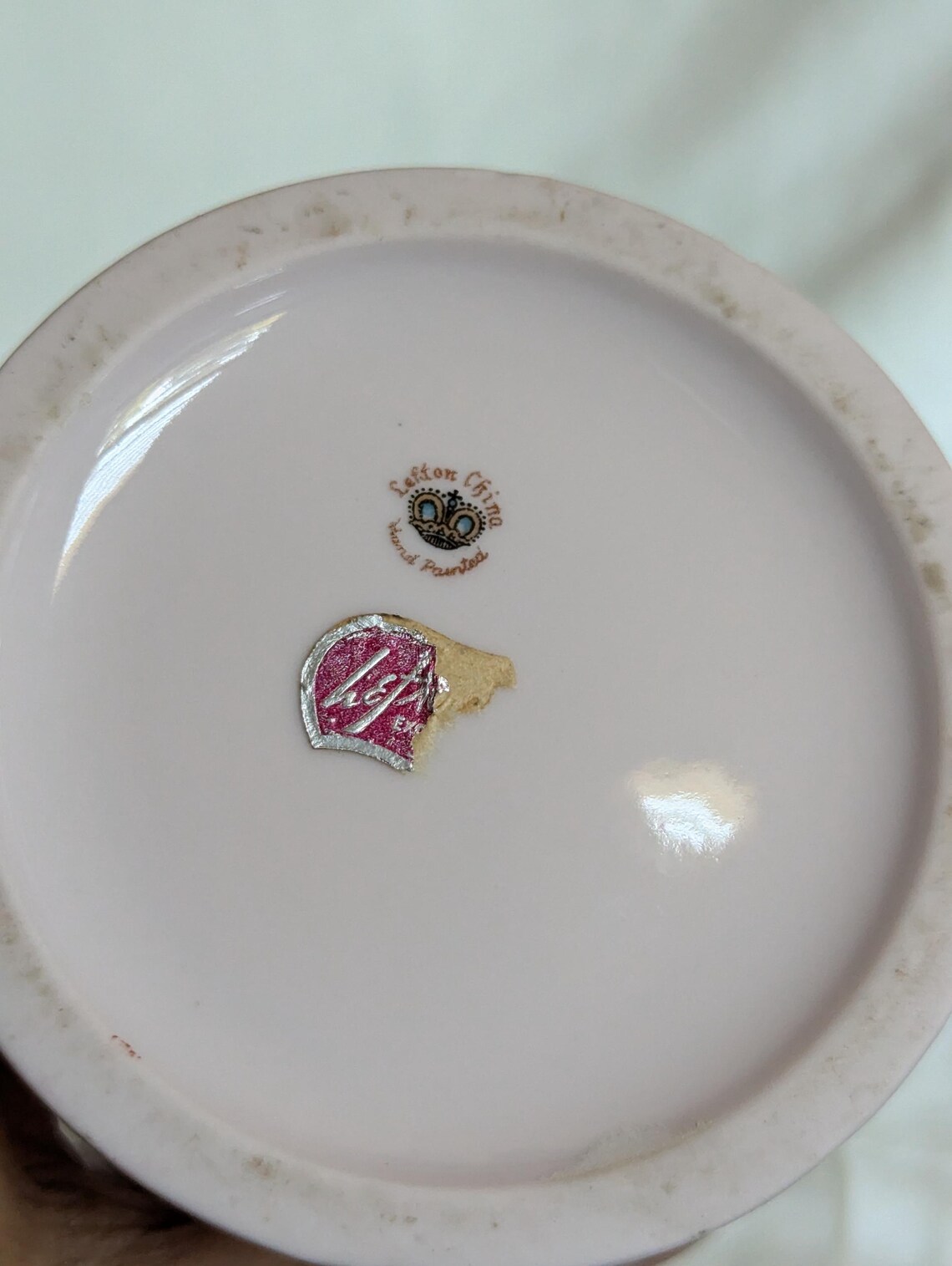 Vintage 1940's Lefton Japan Pink China Large Size 7 Vase With Applied ...