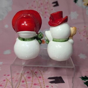 Vintage MCM LEFTON Mr. and Mrs. Snowman Salt and Pepper Shakers Set ...