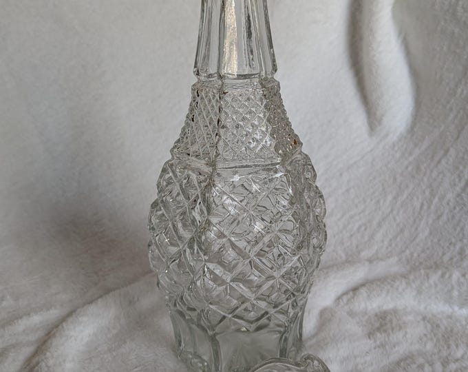 Vintage Anchor Hocking Diamond Cut Wexford Pattern Clear Crystal ...