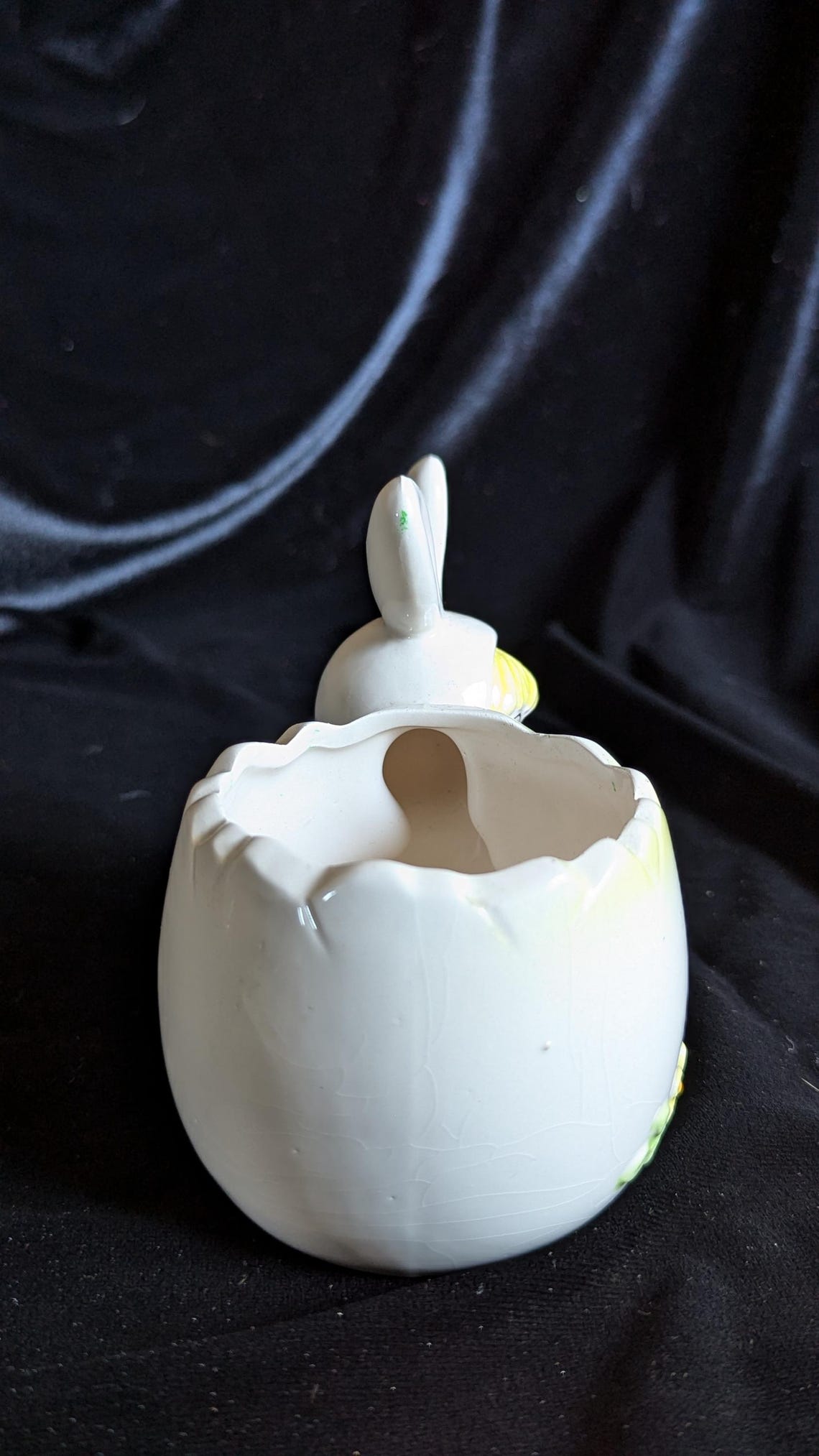 Vintage Lefton China Hand Painted Little Bunny Child With Easter Egg ...