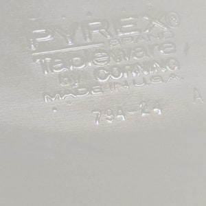 Vintage PYREX TABLEWARE by Corning Made in USA Milk Glass Copper ...