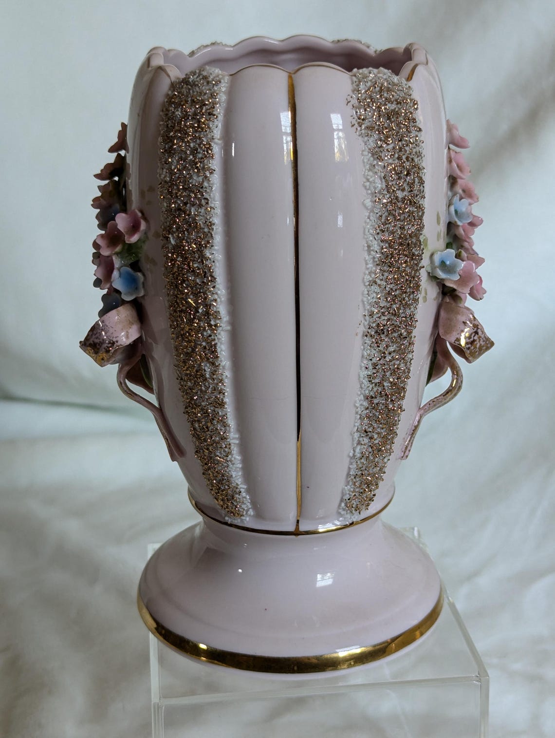 Vintage 1940's Lefton Japan Pink China Large Size 7