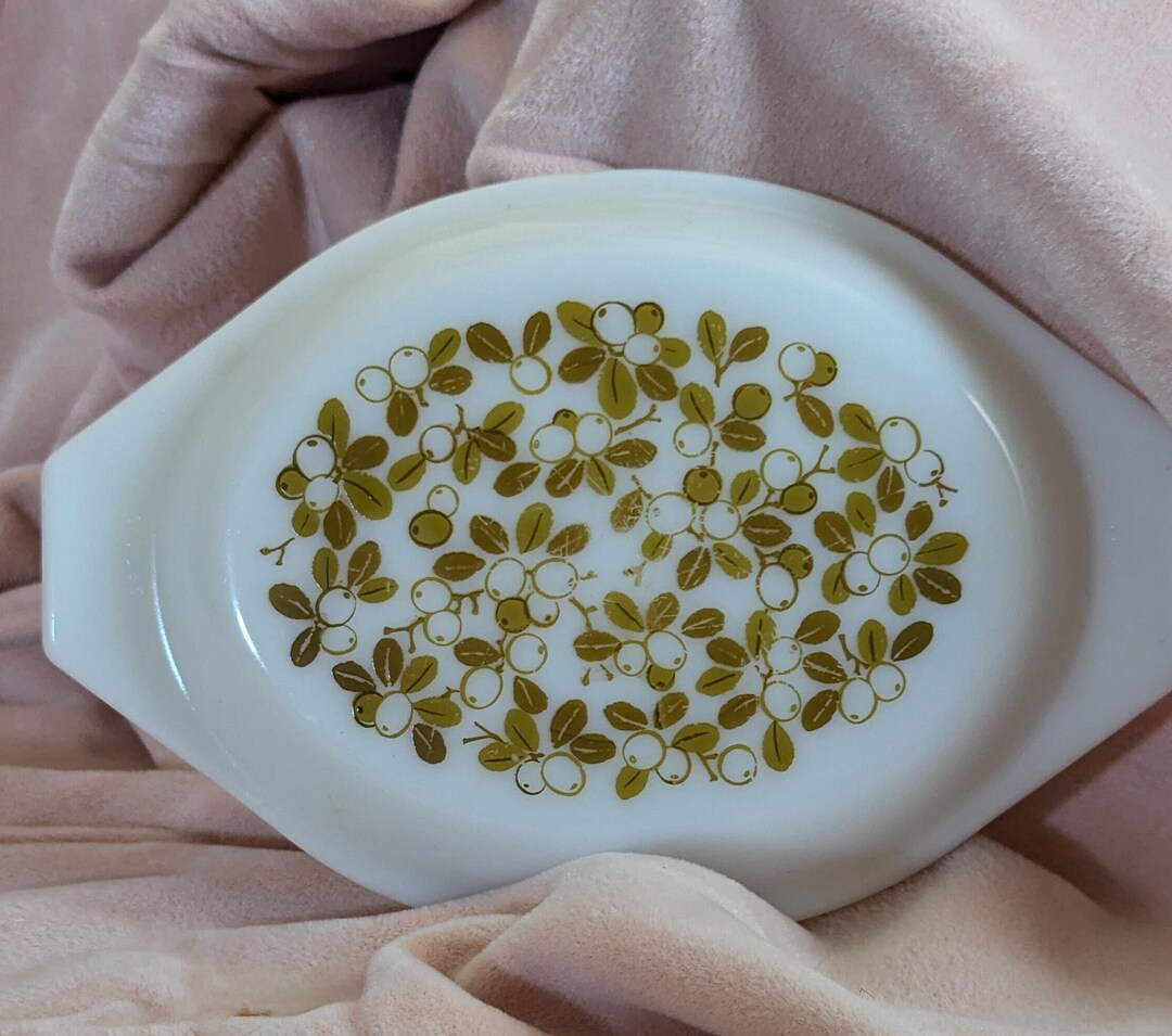 VINTAGE Pyrex Verde Green Olives Oval Casserole/serving Dish LID ONLY ...