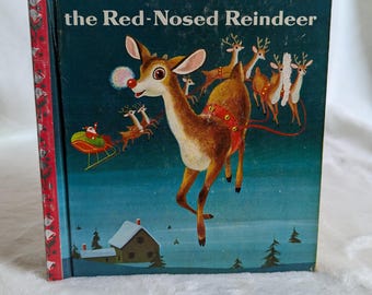 1958 Rudolph the Red Nosed Reindeer A Little Golden Book by Barbara ...